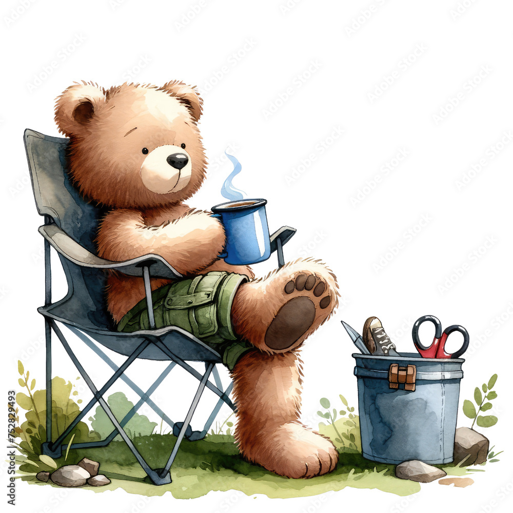 Teddy Bear Camper Adventure | Cute Toy Camping in Nature Miniature ...