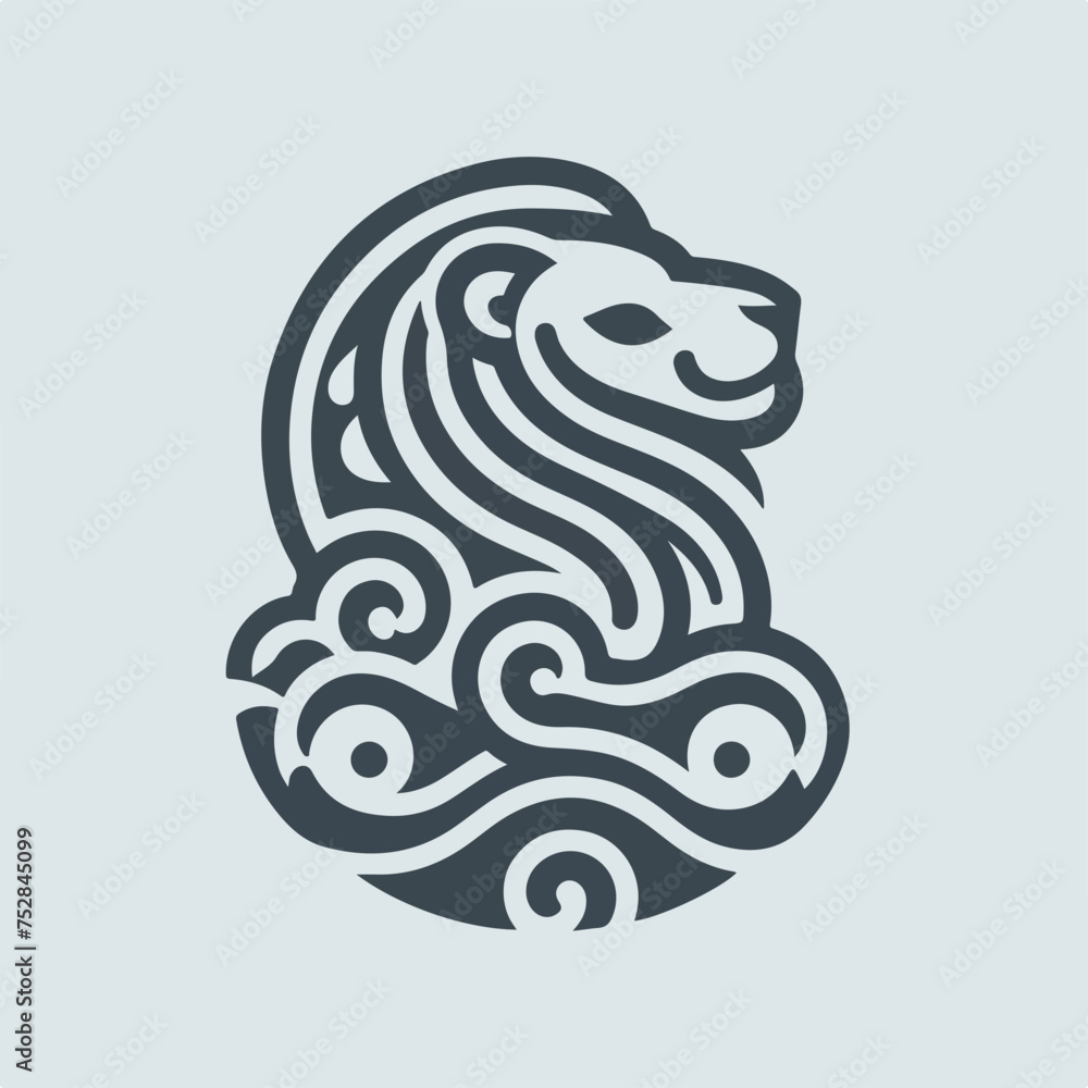 Logotipo De Merlion Singapur Singapur Sep 04 Der Merlion Brunnen Und