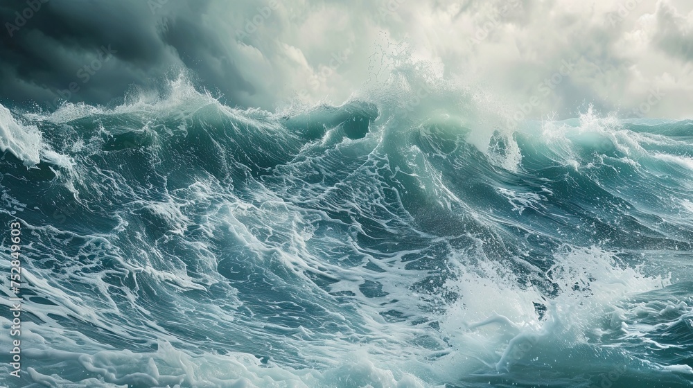 Storm at sea. Sea, sailor, rain, swell, yacht, disaster, weather ...