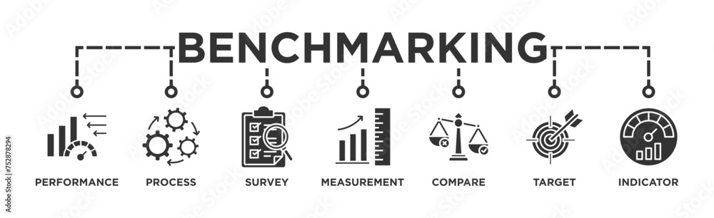 Benchmarking banner web icon illustration concept for the idea of ...