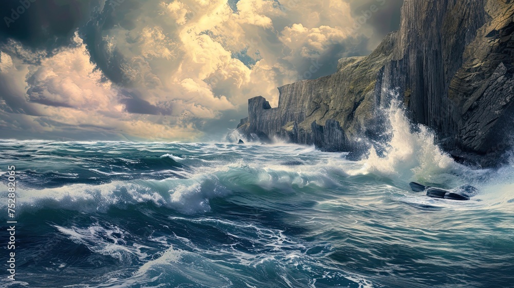 Storm at sea. Sea, yacht, disaster, weather station, forecast, sail ...