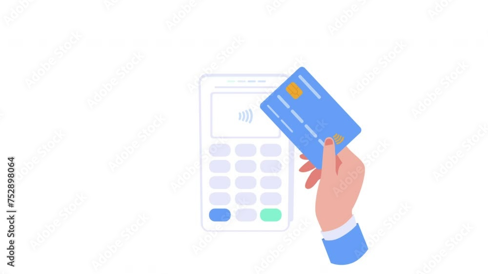 Vidéo Stock Credit card in hand paying for purchases. Online payment ...