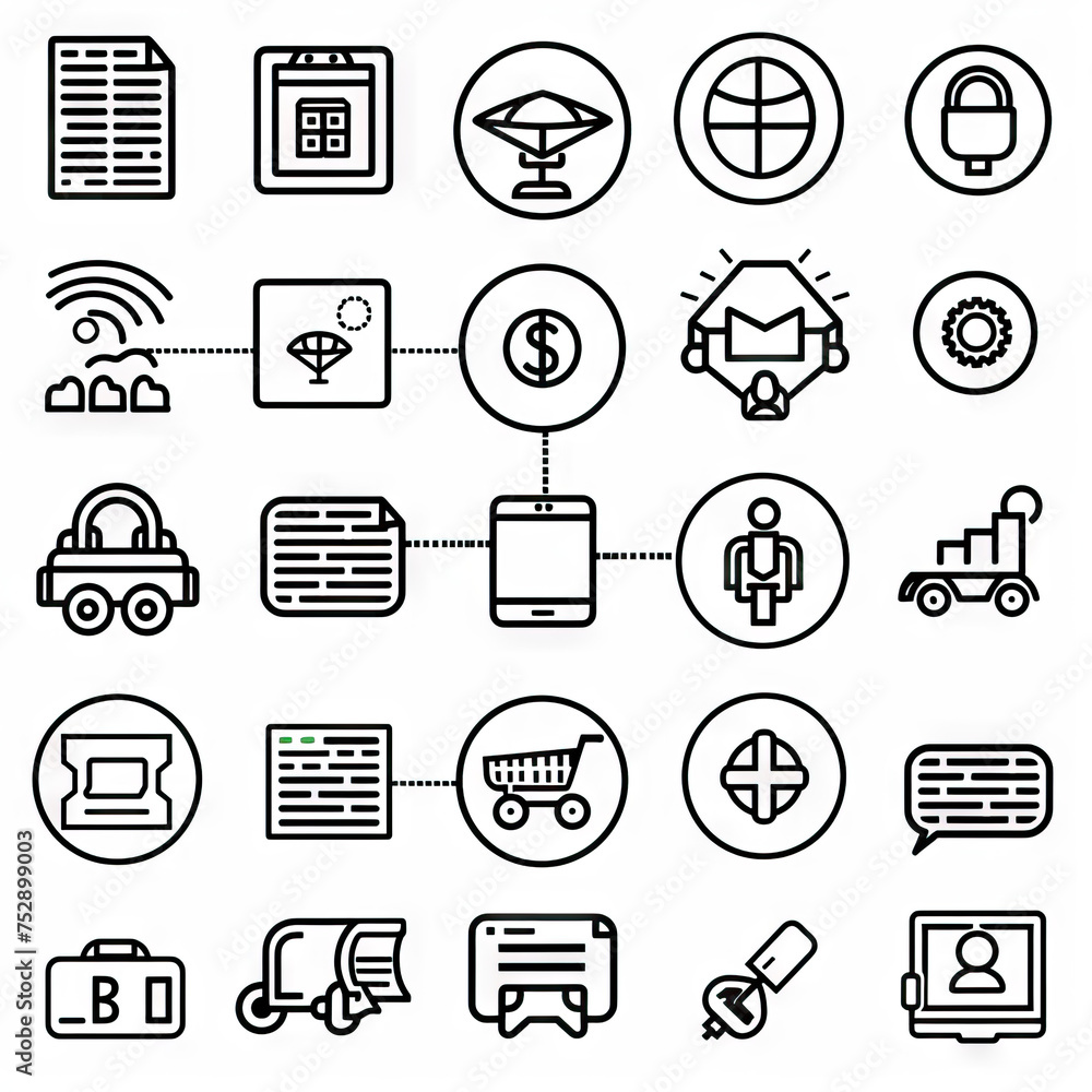 Tech Tokens - Iconic Signifiers. Sticker Collection. Multiple. Vector ...