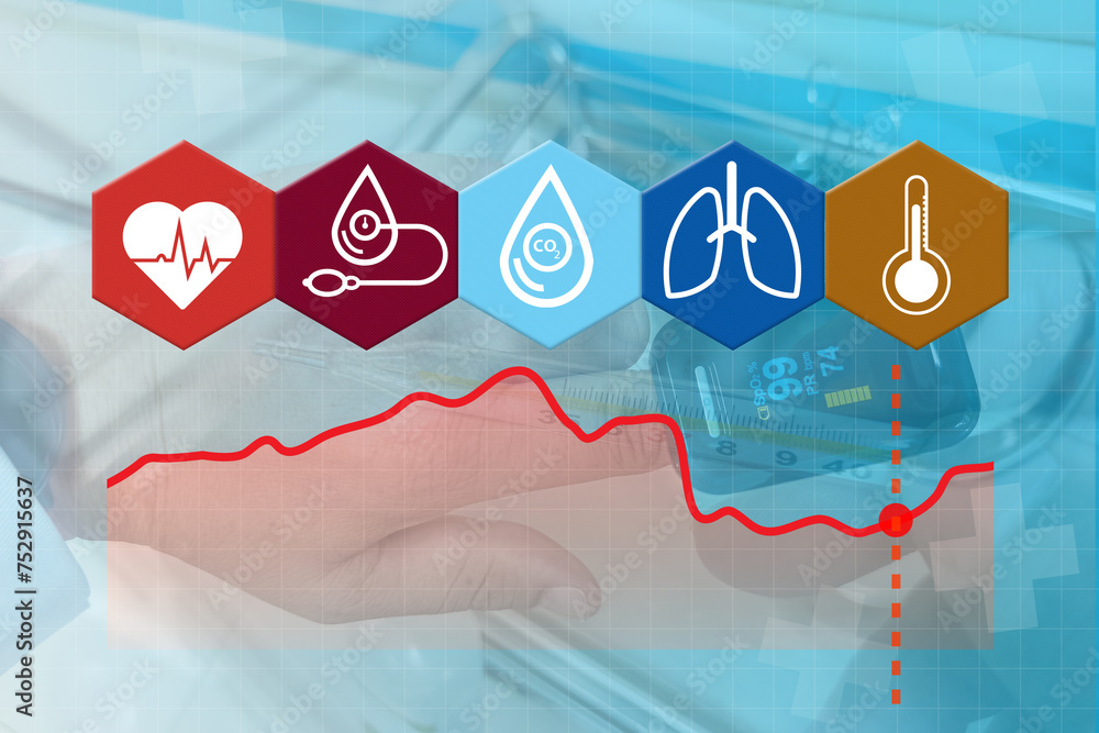 icon vital signs, blood pressure, cardiogram, clinic, doctor ...