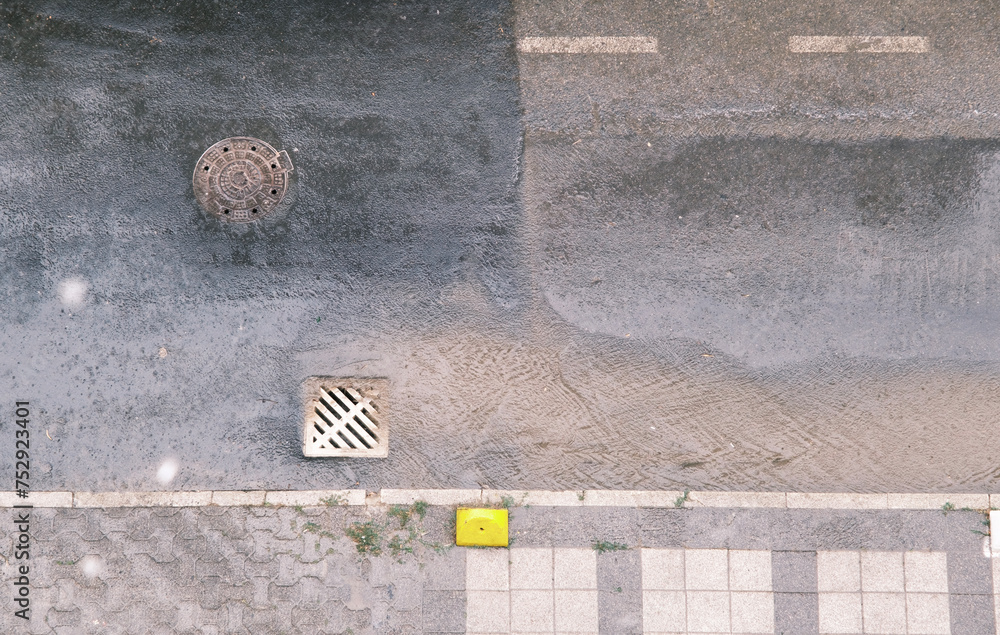 taken during a very heavy rainfall event with the massive runoff ...