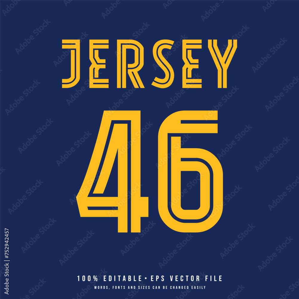 Jersey number, baseball team name, printable text effect, editable ...