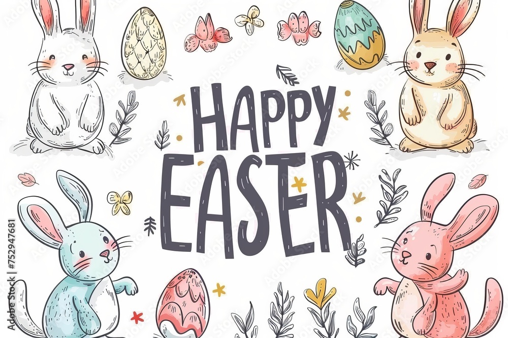 Colorful Easter Egg Basket Easter egg hunt ideas. Happy easter Easter Harmony bunny. 3d speckled ...