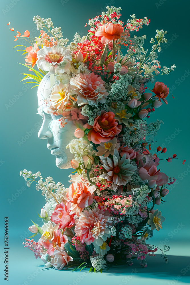 Cosmic Floral Trifecta: A Futuristic Exploration of Minimalist 8K 3D ...