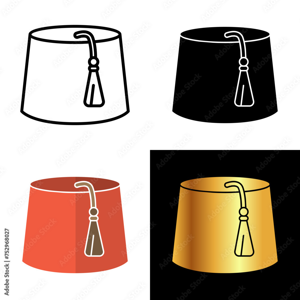 Fez Hat icon, this symbolizes the rich history and distinctive style of ...