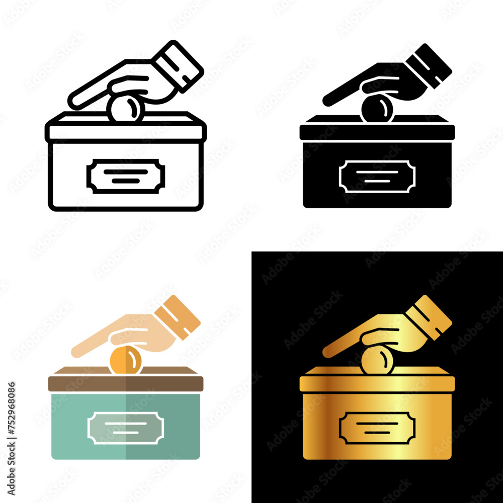 Sadaqah Charity icon. This symbolizes the noble act of voluntary ...