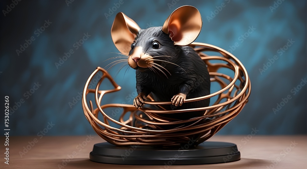 Picture a breathtaking work of art, where a small but mighty lab mouse ...