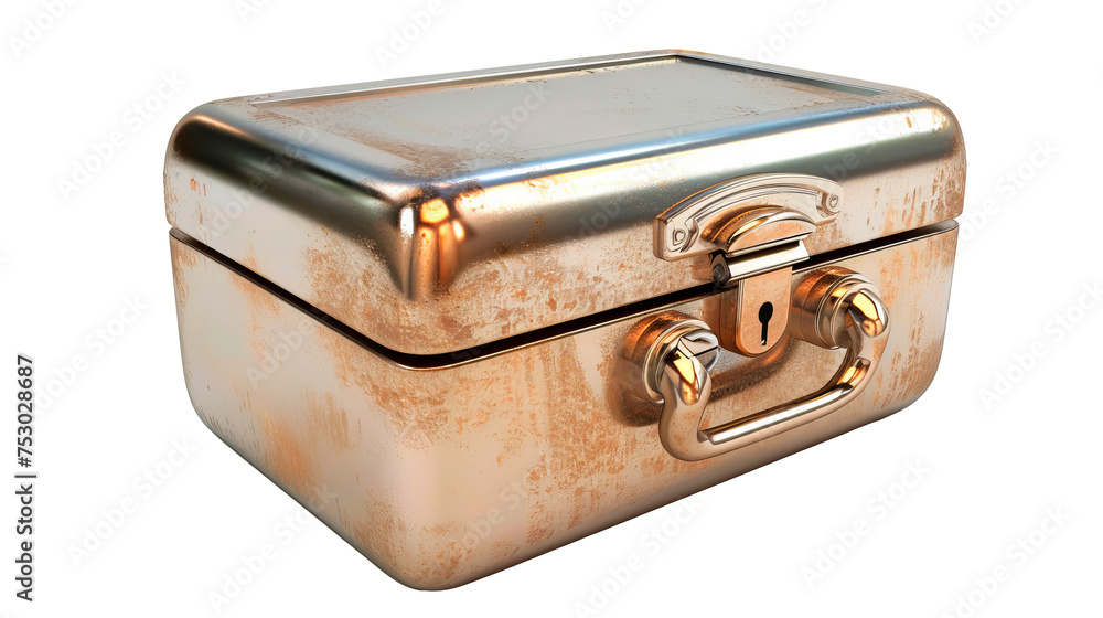 Vintage Metal Lunch Box With Classic Latch Design - Transparent ...