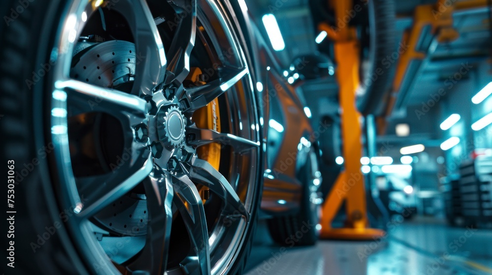 The sturdy rubber boot on the joint of the car’s suspension system ...