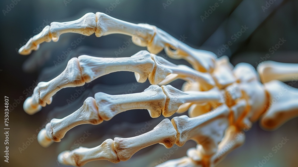 Detailed skeletal model of the human hand with realistic shading ...