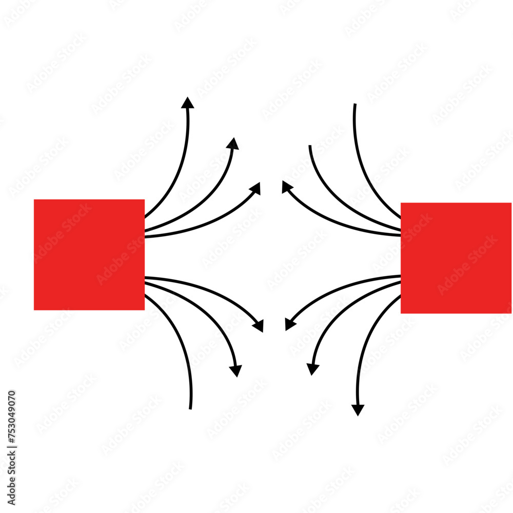magnetic field lines around a bar magnet Stock Vector | Adobe Stock