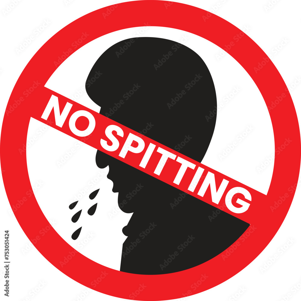 No spitting sign vector eps 10 Stock Vector | Adobe Stock