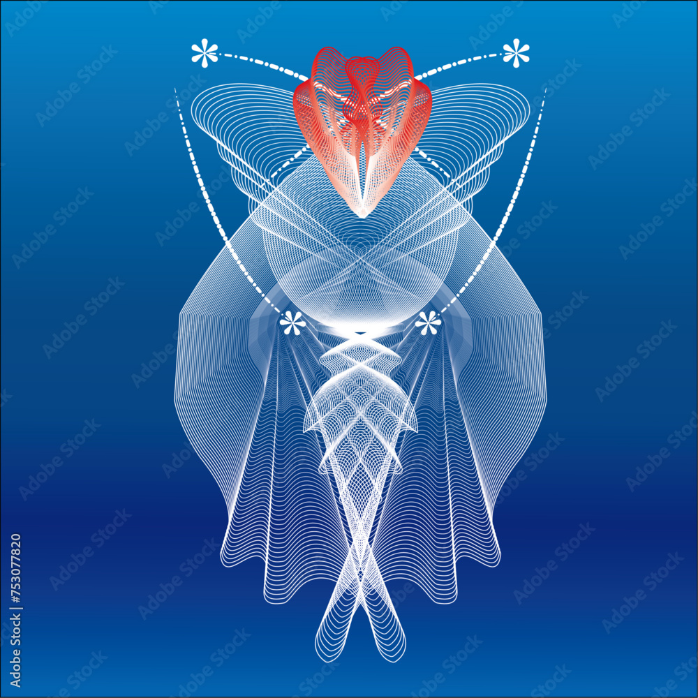 The vector dotted spiral vortex graphic is a visually interesting and ...