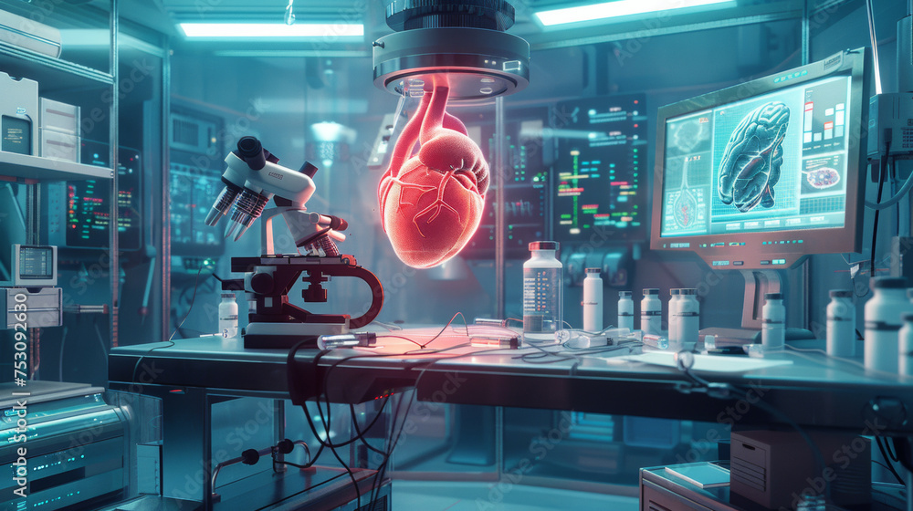 Inside a biomedical engineering laboratory. A laboratory in which human ...