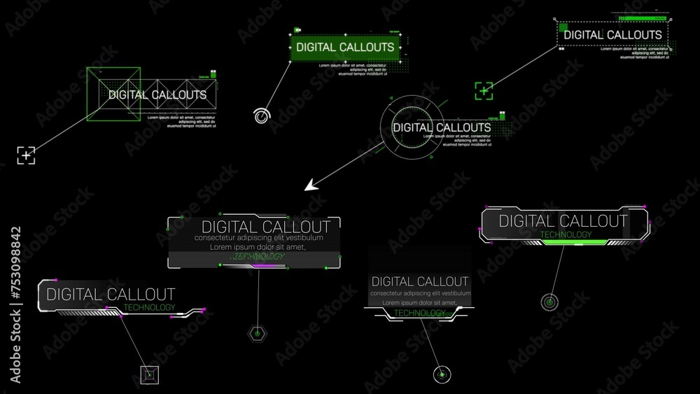 Digital Callouts Stock Template | Adobe Stock