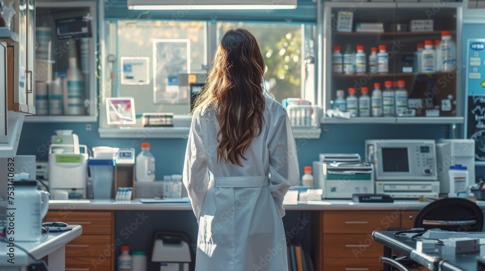 Step into the world of healthcare with this engaging image. A young ...
