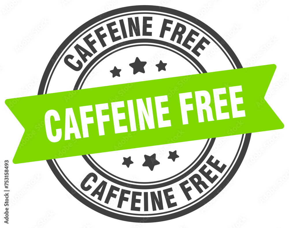 caffeine free stamp. caffeine free label on transparent background ...
