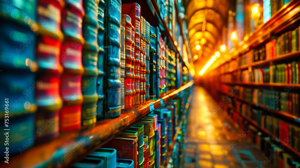 Bookstore Shelves with Diverse Collection, Education and Retail Concept ...