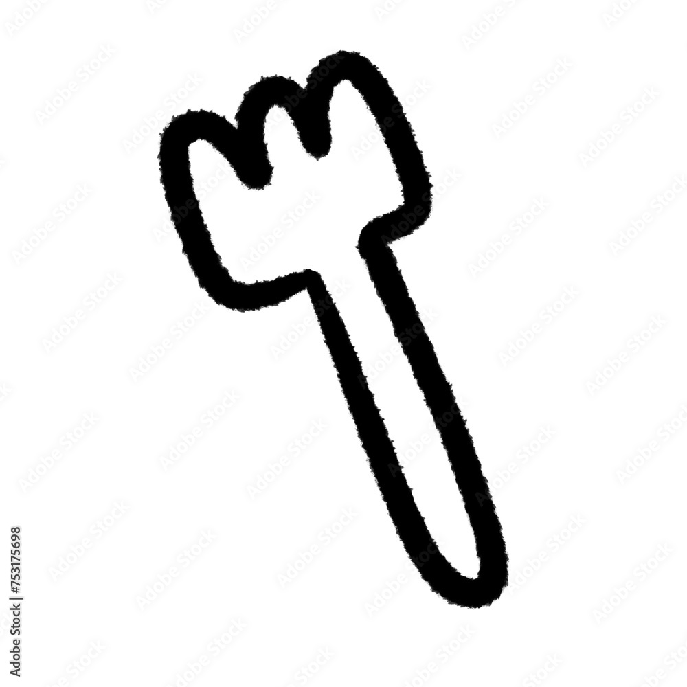 fork cartoon cute clip art design Stock Illustration | Adobe Stock