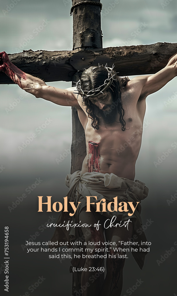 Holy Friday. Crucifixion of Jesus Christ. Passion of Christ in Holy ...