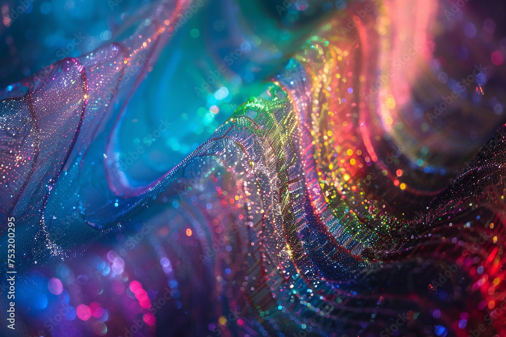 An up close detail of the Bifrost Rainbow Bridges surface showing the ...