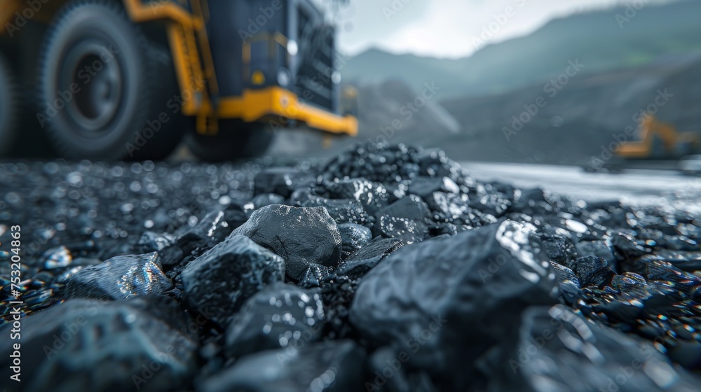 Mining Industry: Blurred Metals Scene for Presentation Generative AI ...