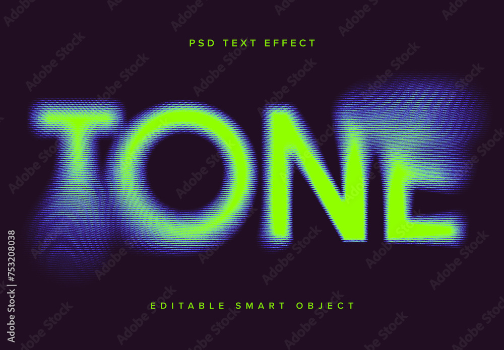 Neon Green Dissolving Text Effect Mockup Stock Template | Adobe Stock