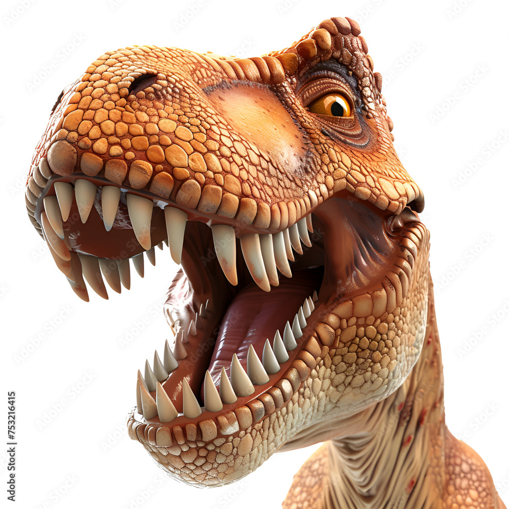 3D Cartoon Style T-Rex Logo Illustration No Background Stock ...