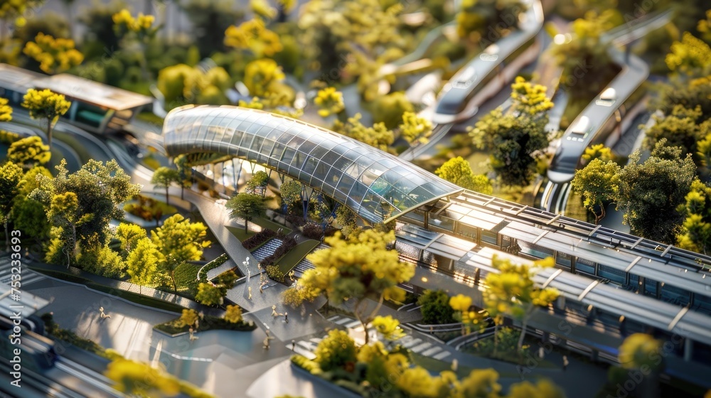 Futuristic Miniature Model Urban Railway, To convey a vision of ...