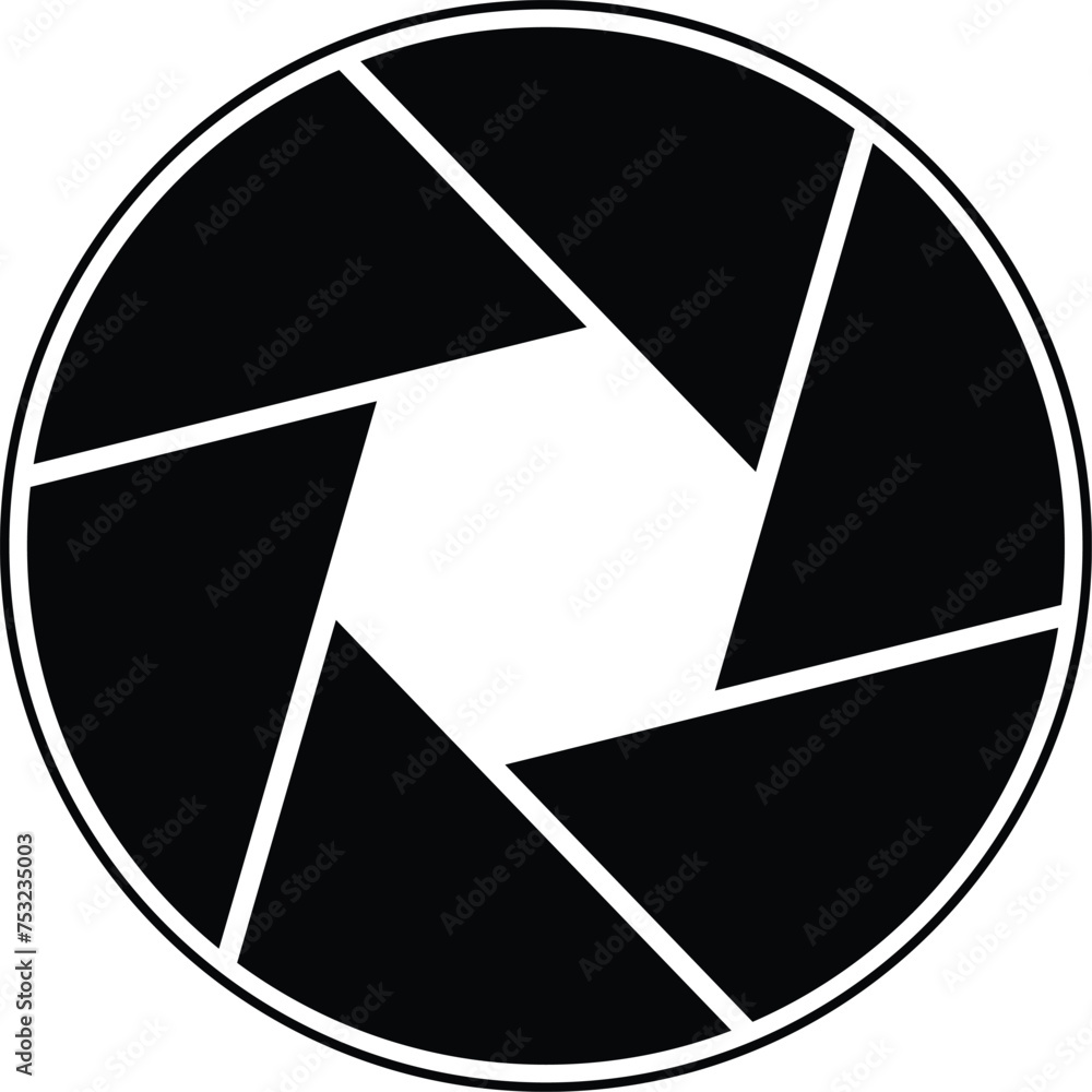 Camera shutter icon. Camera lens diaphragm. Photo camera icon. Camera ...