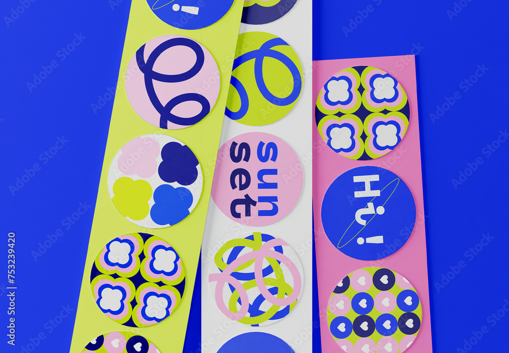 Sticker Set Layout Stock Template | Adobe Stock