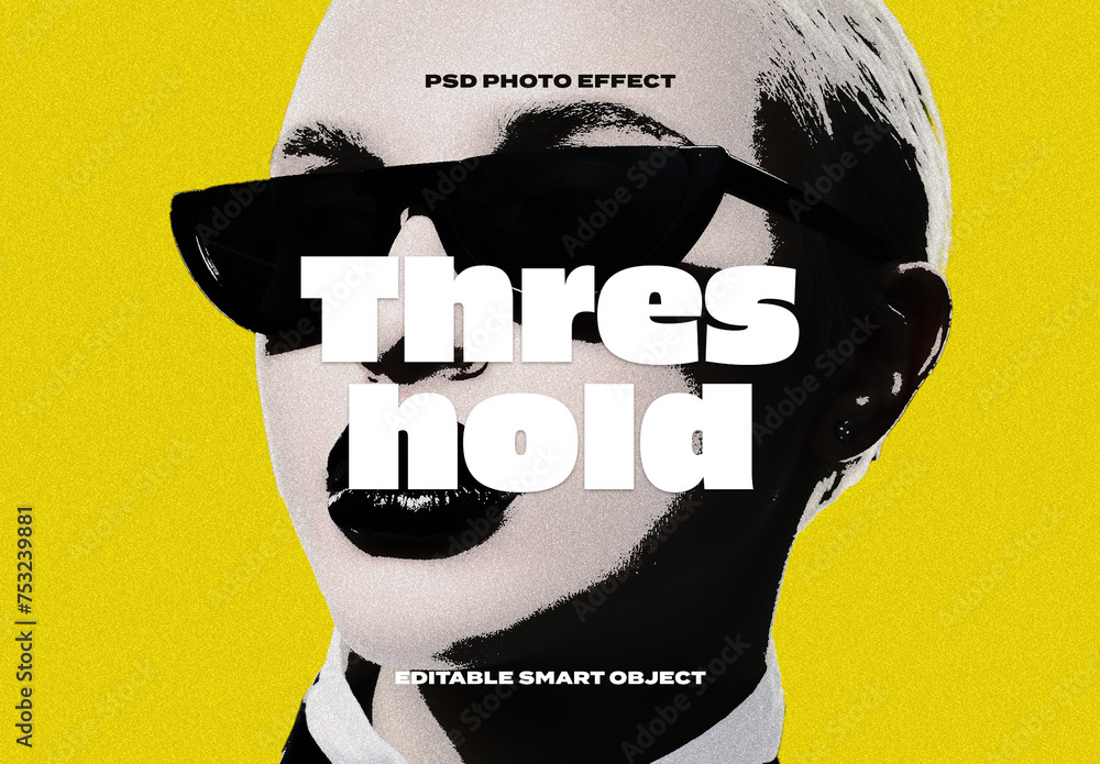 Pop Art Poster Photo Effect Mockup Stock Template | Adobe Stock