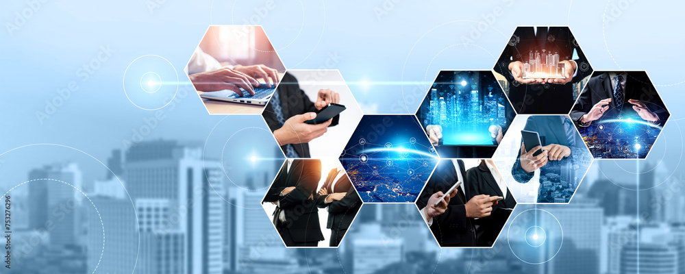 Communication technology , smart connection IOT and people network ...