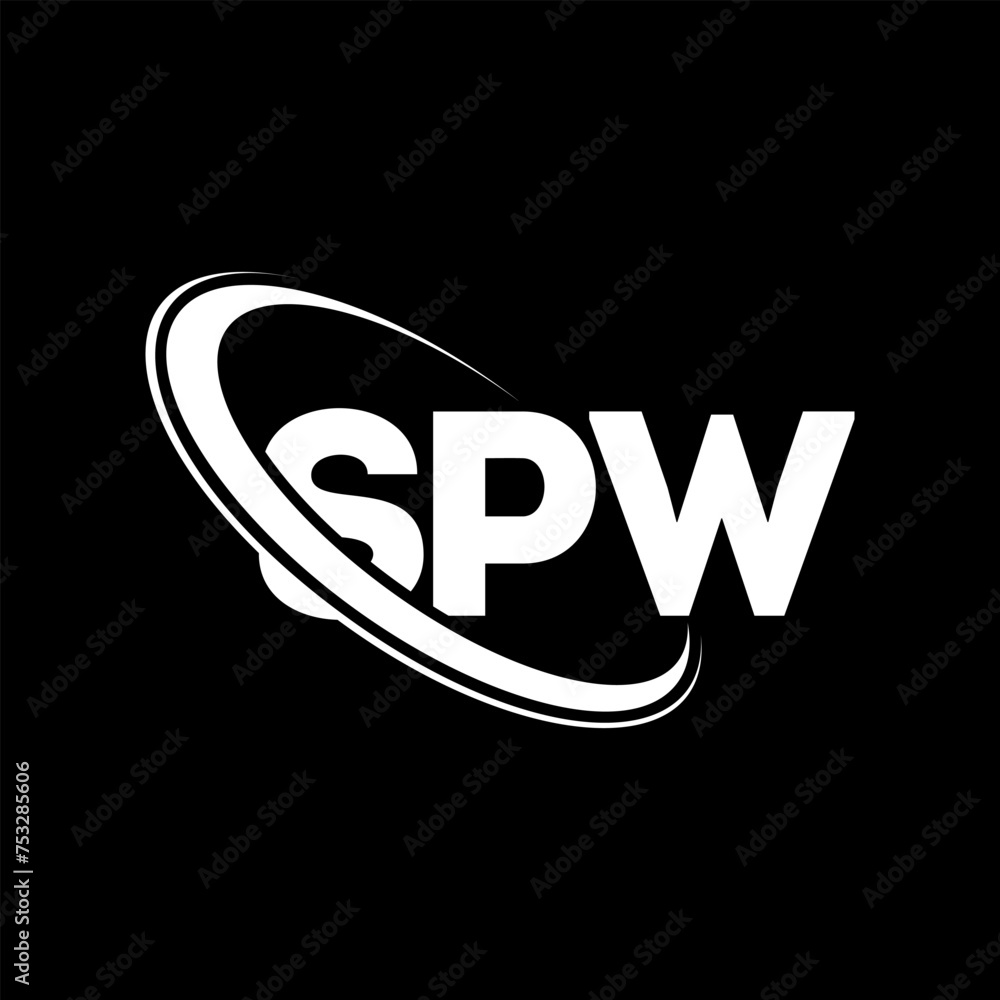 SPW logo. SPW letter. SPW letter logo design. Initials SPW logo linked ...
