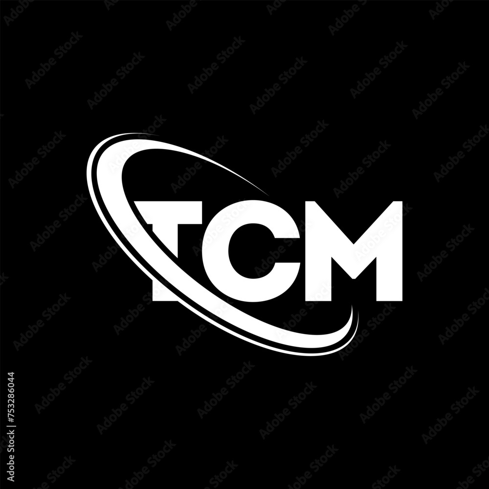 TCM logo. TCM letter. TCM letter logo design. Intitials TCM logo linked ...