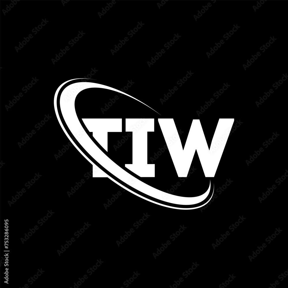 TIW logo. TIW letter. TIW letter logo design. Initials TIW logo linked with circle and uppercase ...