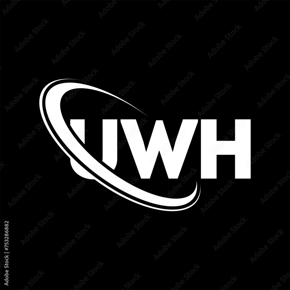 UWH logo. UWH letter. UWH letter logo design. Initials UWH logo linked ...