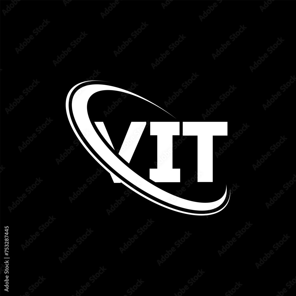 VIT logo. VIT letter. VIT letter logo design. Initials VIT logo linked ...