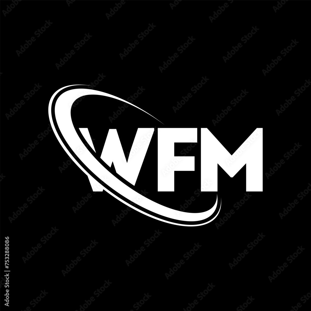 WFM logo. WFM letter. WFM letter logo design. Initials WFM logo linked ...