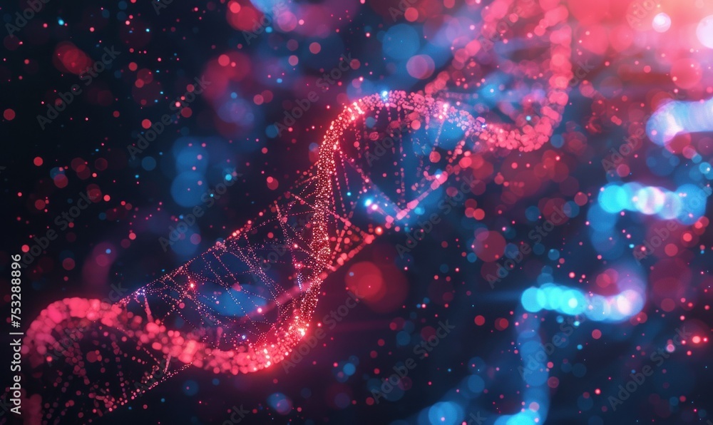 Captivating super macro image of a DNA model observed on an electron ...