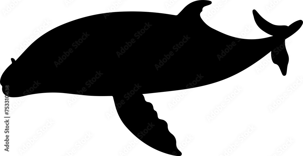 whale illustration isolated on transparent background. Stock ...