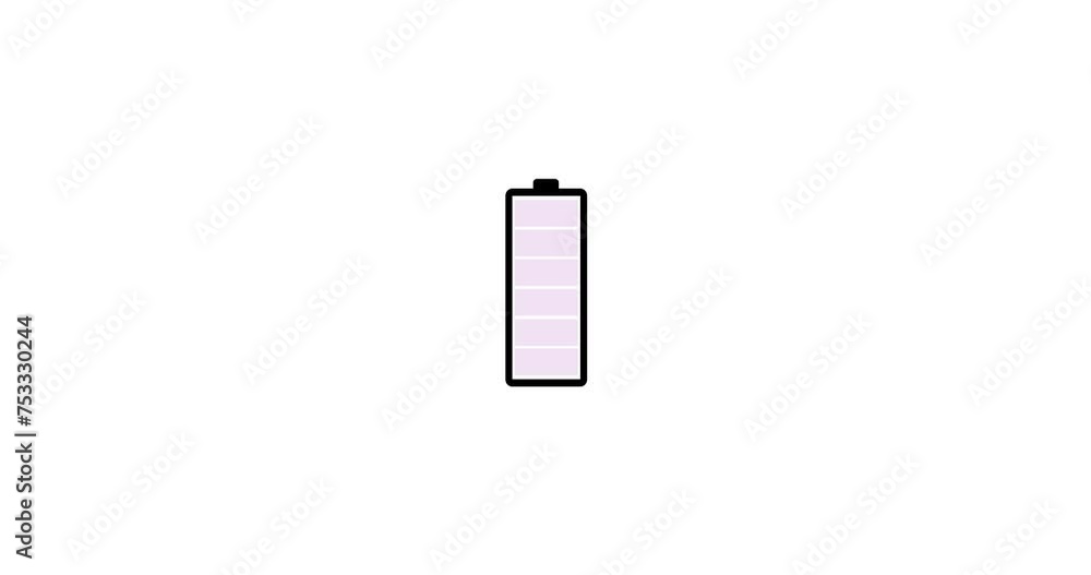 Loader animation. 4k resolution. Black battery indicator loading ...