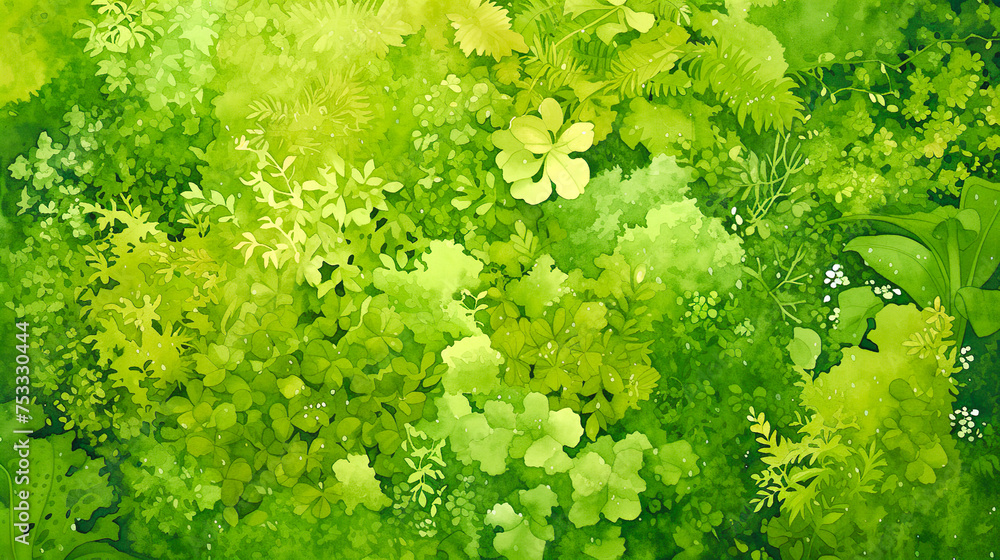 多種多様な植物の壁面緑化イメージのイラスト背景 Stock Illustration | Adobe Stock