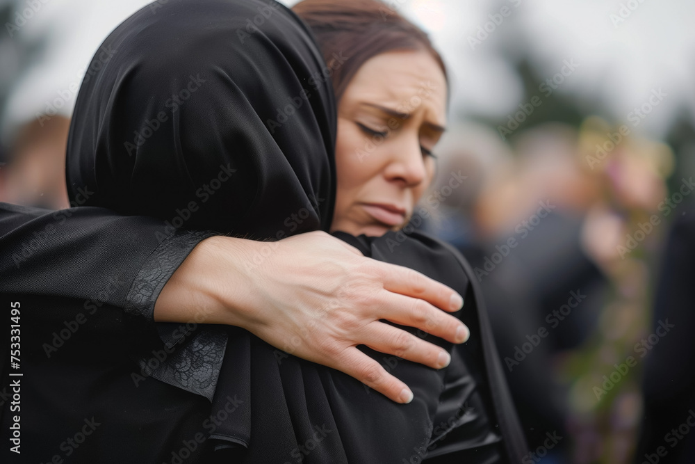 Funeral support. An attempt to console loved ones during mourning at ...