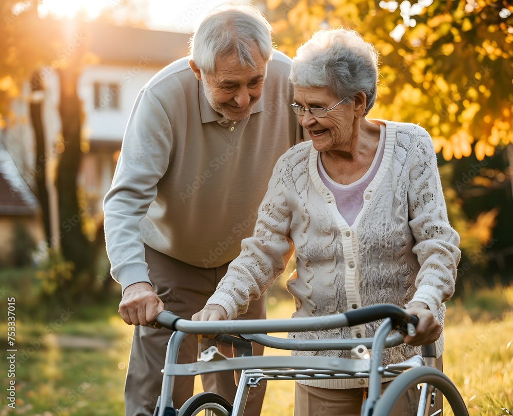 elderly people, help and communication with the elderly, nursing home ...