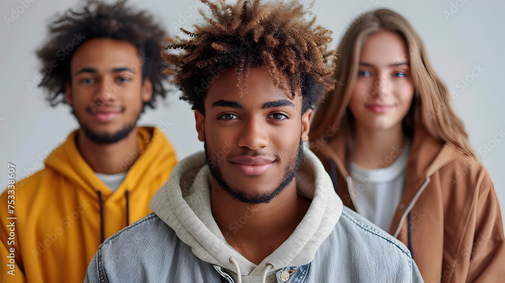Vibrant Group of Young Black Friends Posing Together, To showcase the ...